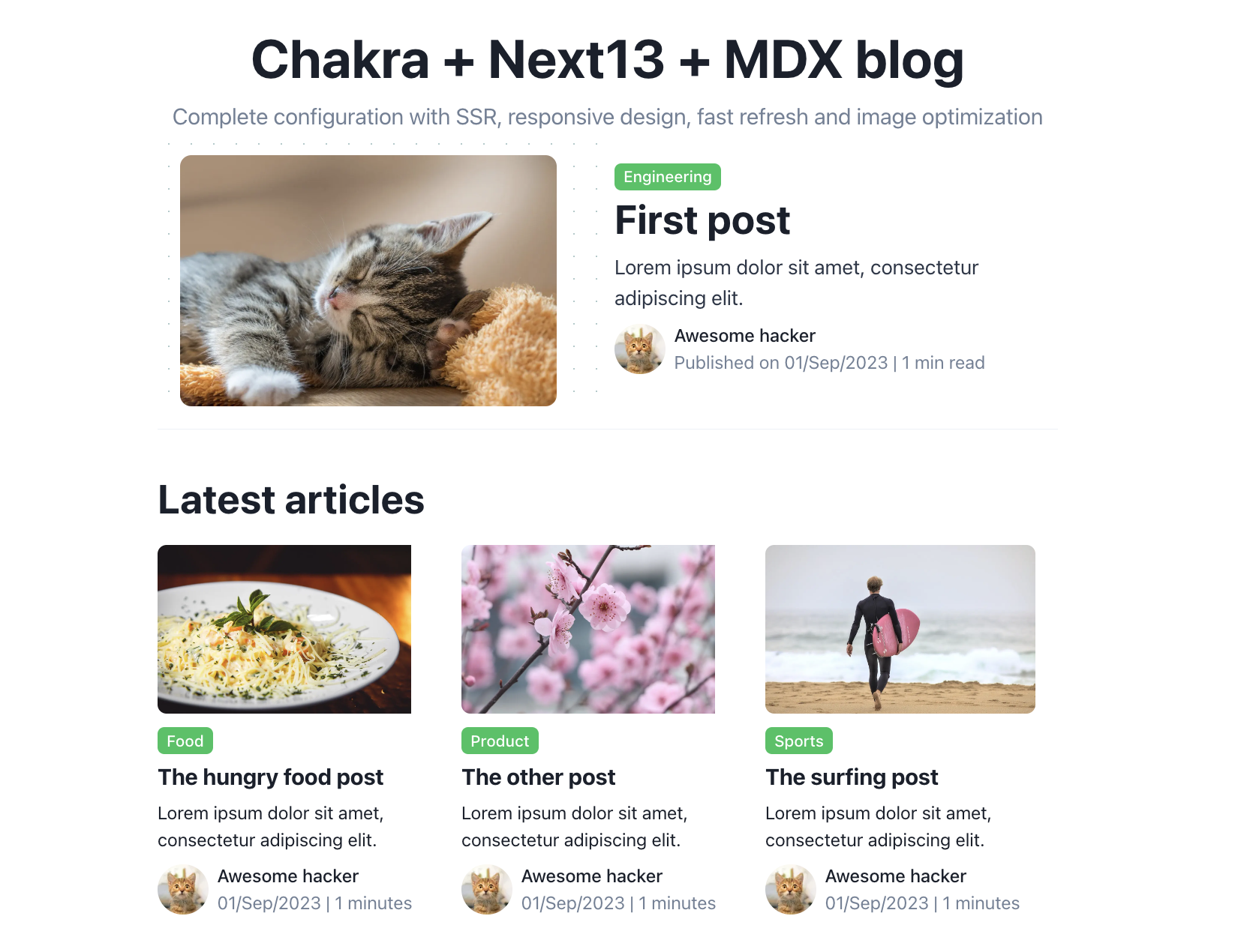 SEO optimized blog with Next13, Chakra and MDX